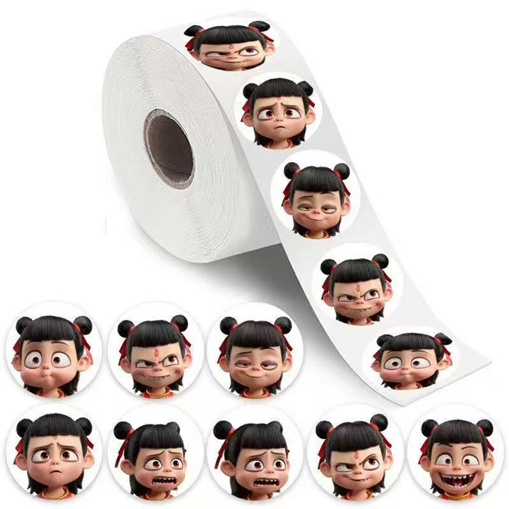300/500PCs Nezha Big Head Stickers Snack Cartoon Sealing Sticker Gift ...