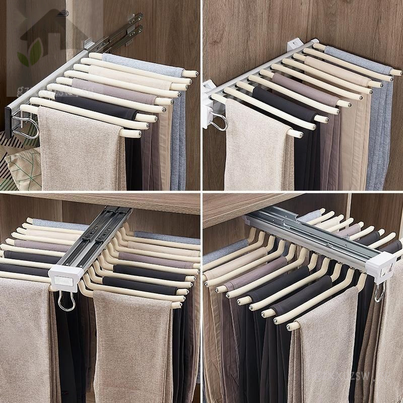 Household Retractable Inner Pants Rack Buffer Damping Multifunctional ...