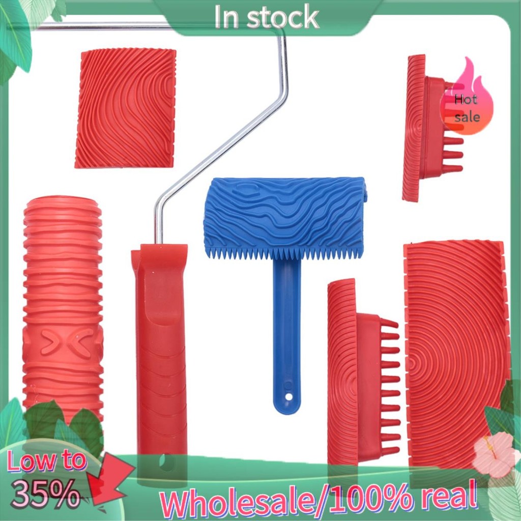 Wood Grain Tool Set, 6Pcs 7 inch Graining Painting Tool Wood Texture ...