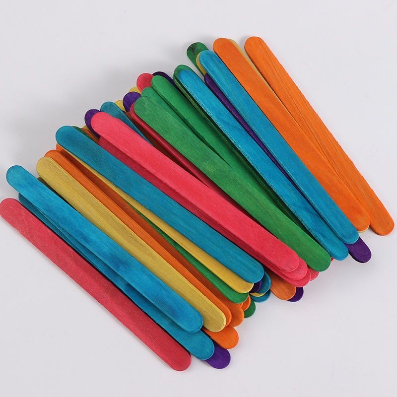 Ice Cream Stick Diy Handmade Ice Cream Stick Kindergarten Color ...
