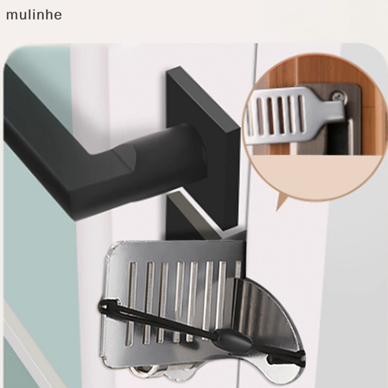MU Portable Door Lock Punch-free Security Door Locker Safety Latch ...