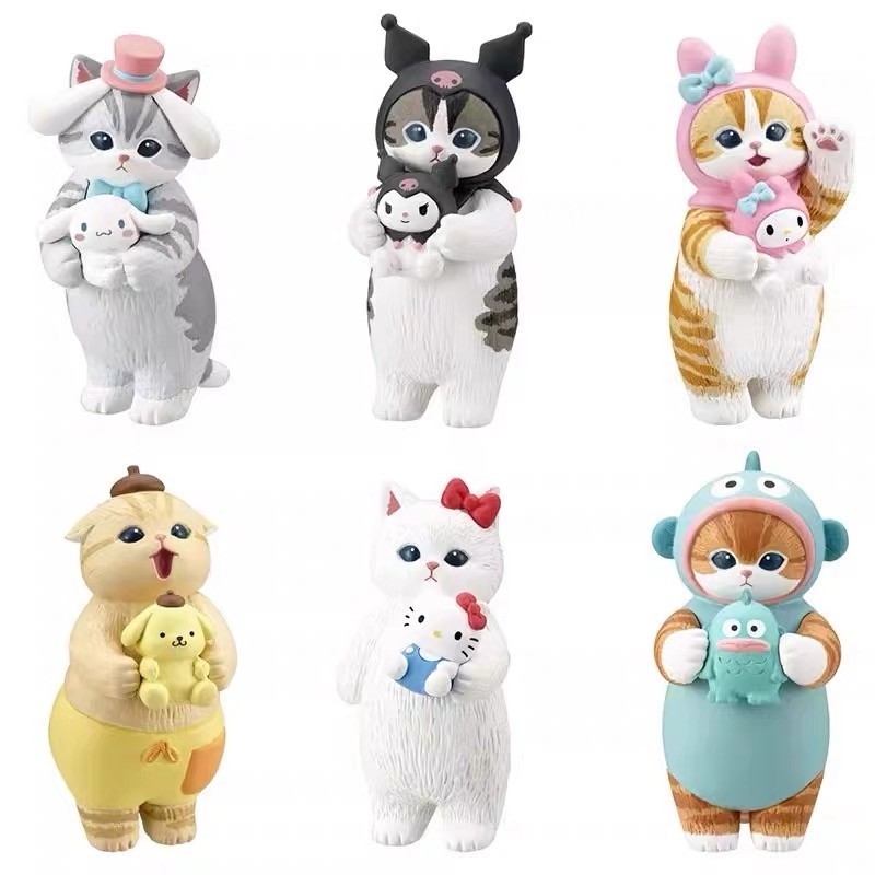 Kitty Capsule Toys Mofusand Sanrio Characters Narikiri Figure Cute ...