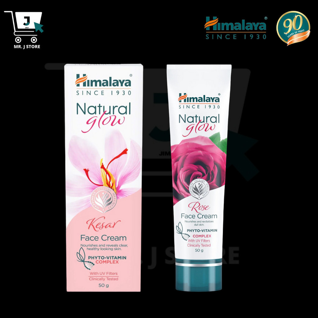 Himalaya Natural Glow Kesar Face Cream 50g | Rose Face Cream | Shopee ...