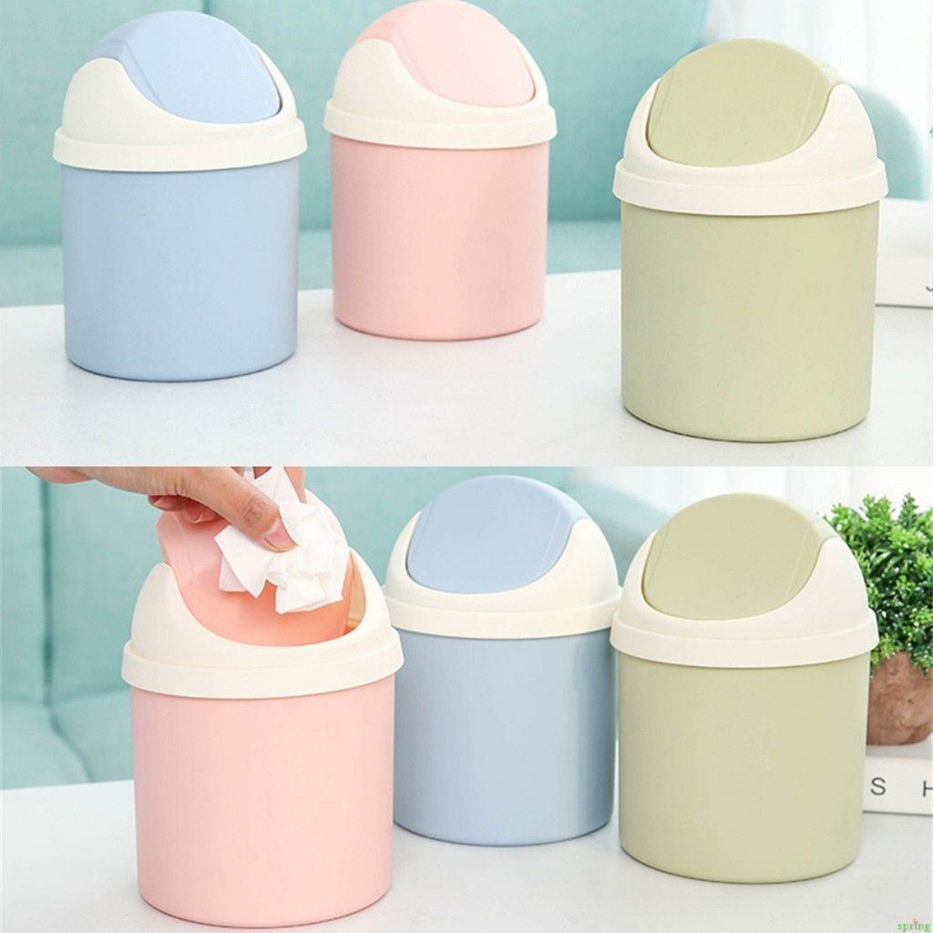 Garbage Storage Practical Desktop Mini Creative Can New Desktop Covered ...