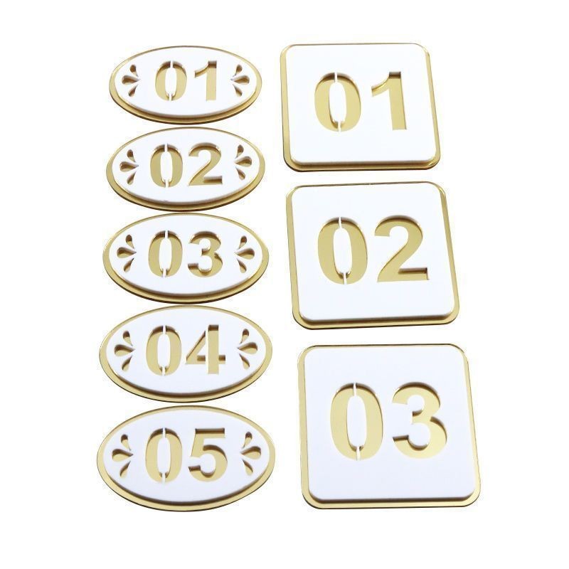 Acrylic Waterproof Digital Number Plate Hotel Table Number Plate ...