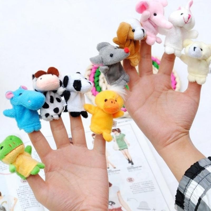 youn 10 Animal finger Doll Finger Puppet For Toddlers Animal Finger ...