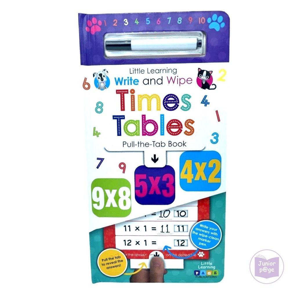 Little Learning Write and Wipe Times Tables (Pull The Tab Book ...