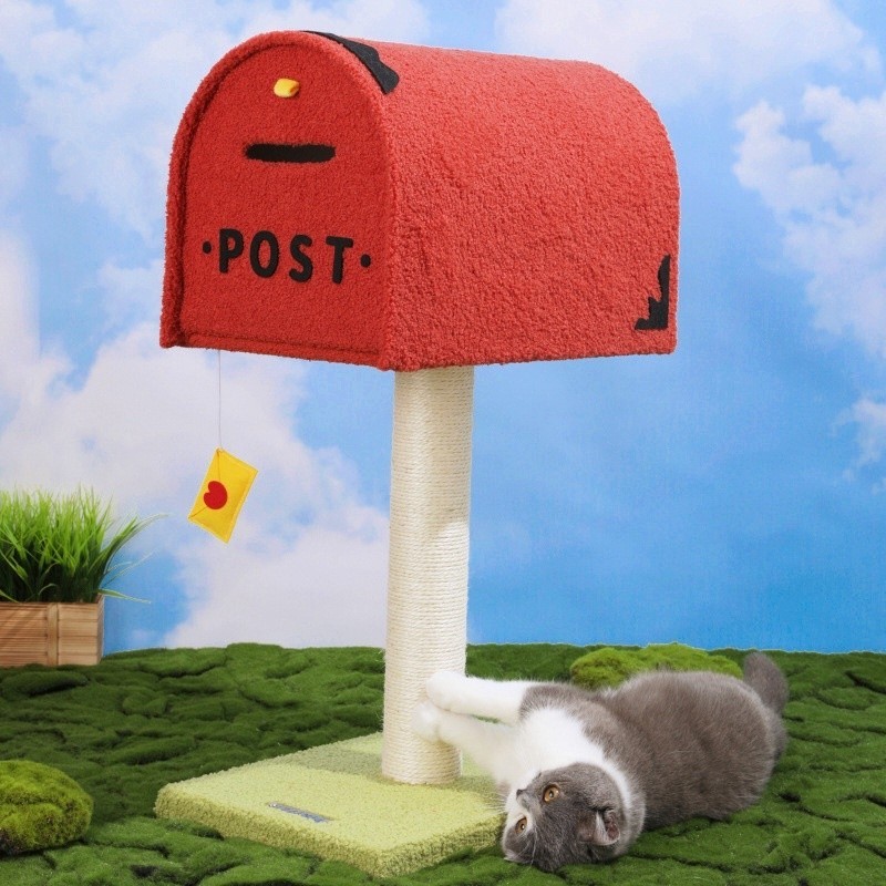 [SG Stock] TinyPet post box mailbox cat scratch tree pole pet house ...