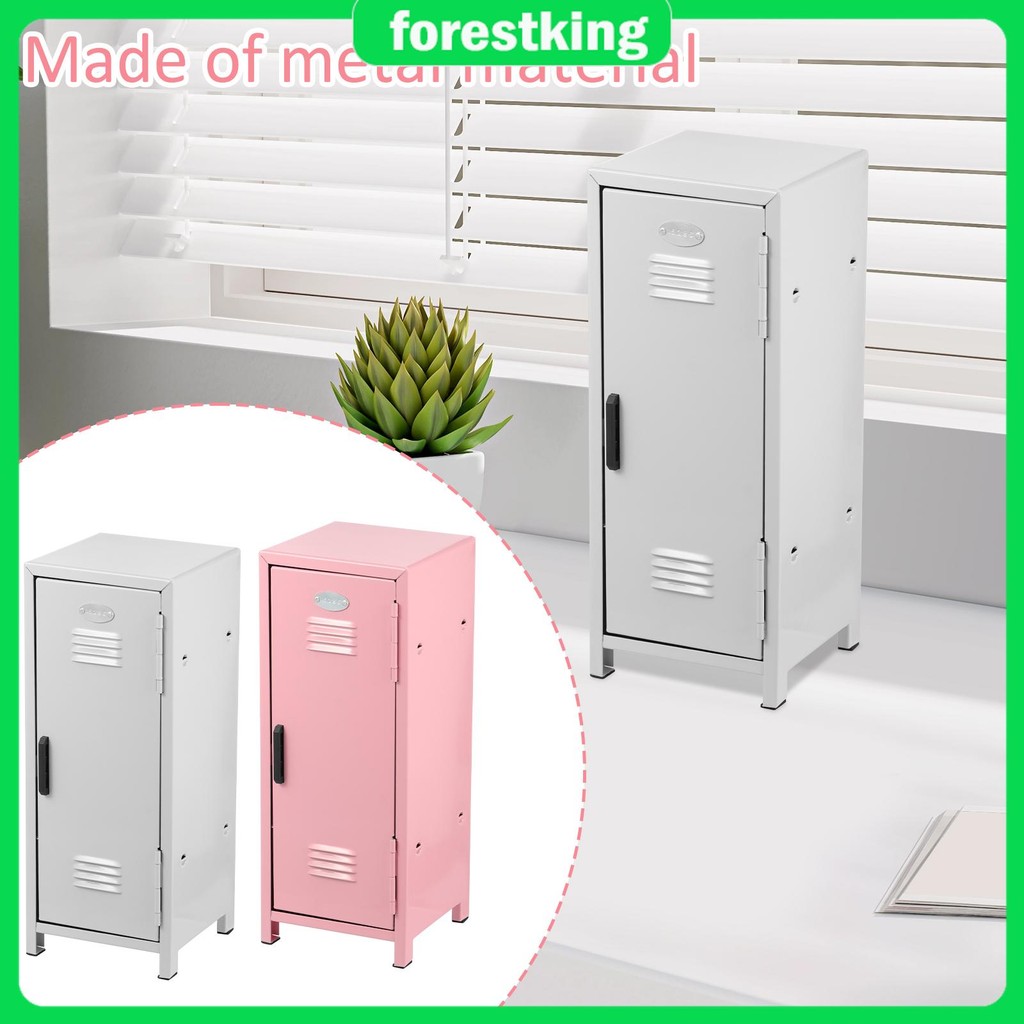 Mini Locker with Lock and Key Rustproof Metal Small Locker Portable ...