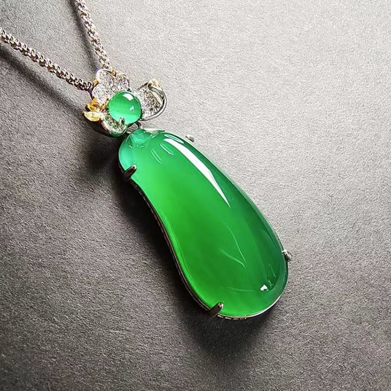 Authentic Jadeite Green Chalcedony High Ice Type Fuguang Myanmar Glass ...