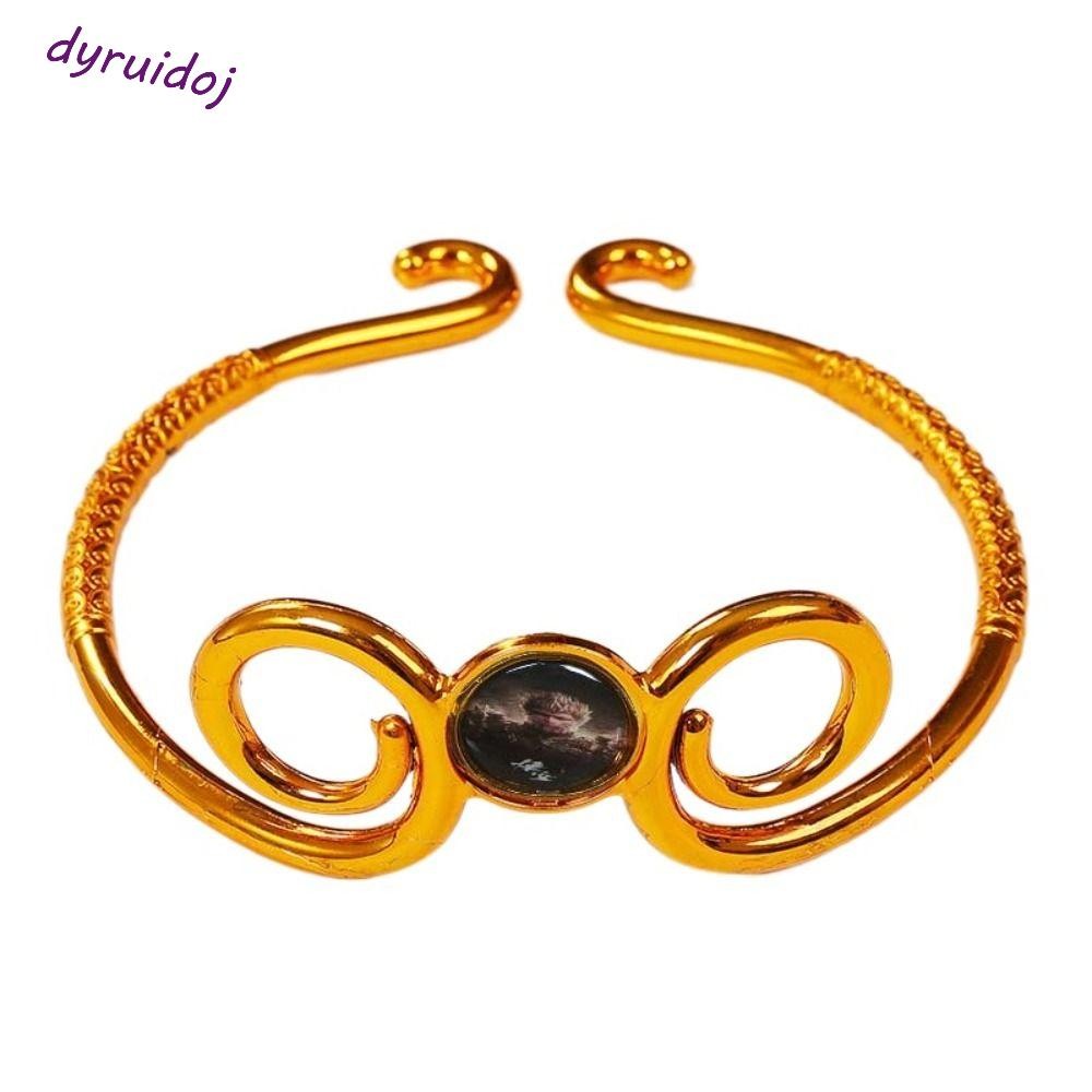 DYRUIDOJ1 Luminous Gold Hoop, Monkey King Adjustable Black Myth Wukong ...