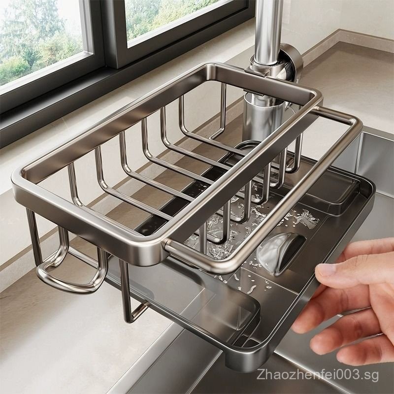 Racks Hanging on a Faucet Kitchen Sink Storage Dishwashing Drain Rack ...