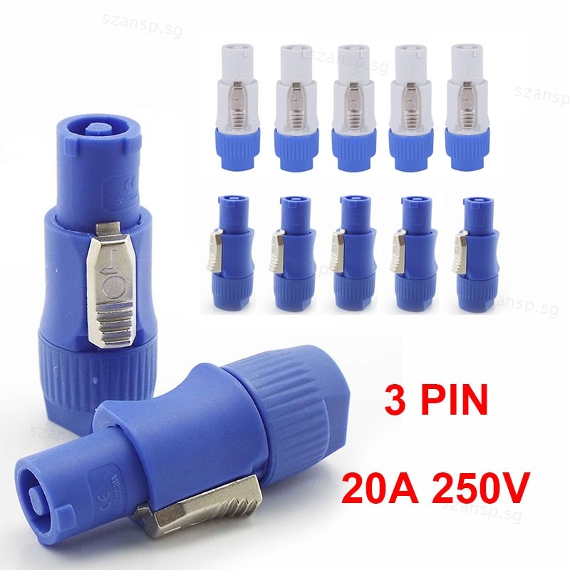 10Pcs 3 PIN AC Powercon Connector Male Plug NAC3FCA NAC3FCB AC Cable ...