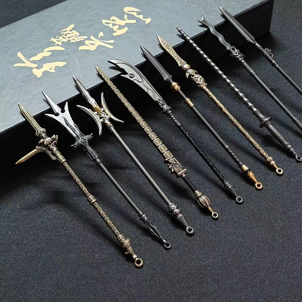Complete Set of Ancient Cold Weapons Mini Metal Models12Centimeter Lu ...
