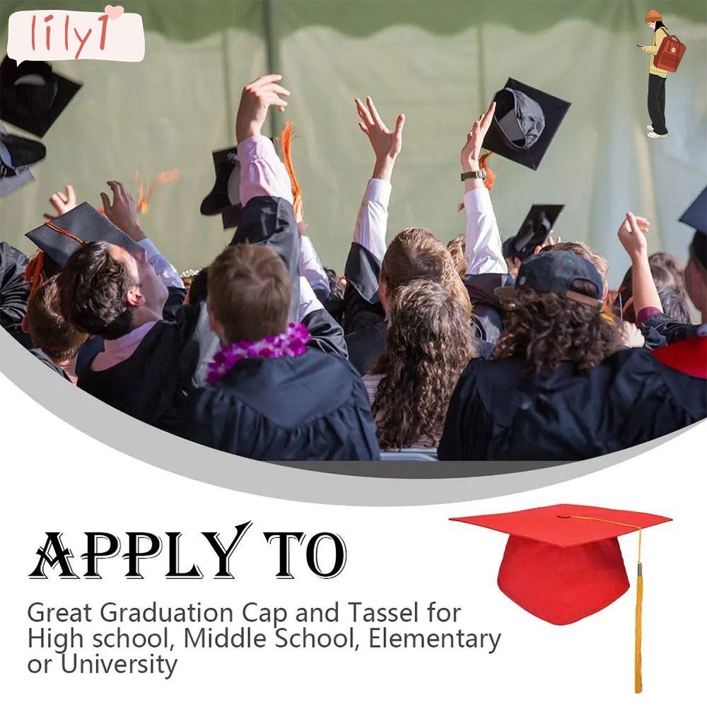 LILY Mortarboard Cap, 2024 Graduation University Graduation Hat, Unisex ...