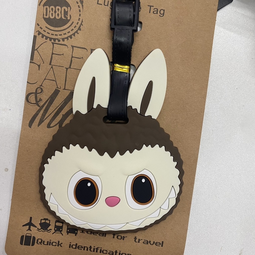 Travel Essential Boarding Pass Name Tag Luggage Tag Rainbow Bear ...
