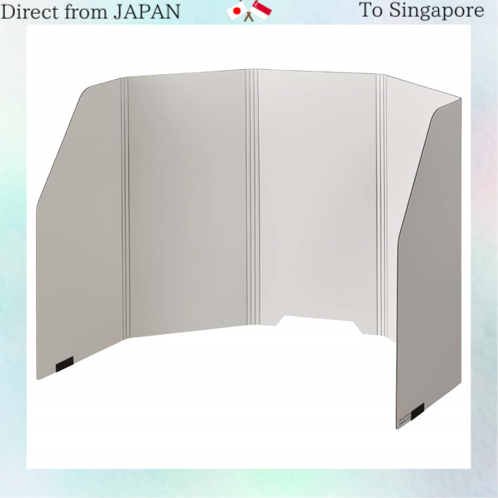 King Jim Desk Personal Partition Folding Type Light Gray 8020-LG ,white ...