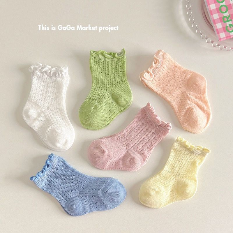 Baby- [Ready Stock] Baby Socks Summer Pure Cotton Class A Mid-Tube ...