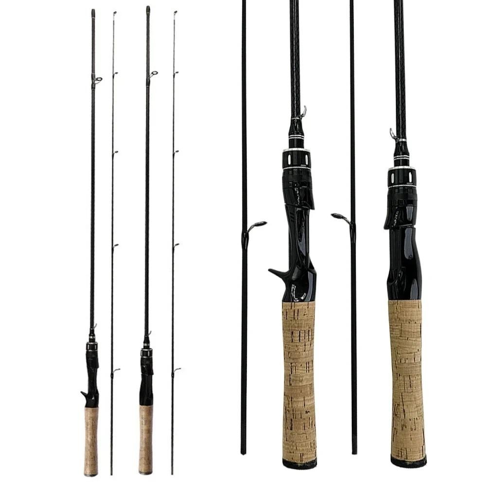 1.68/1.8m Baitcasting Spinning Carbon 2Section Lure Fishing Rods ...