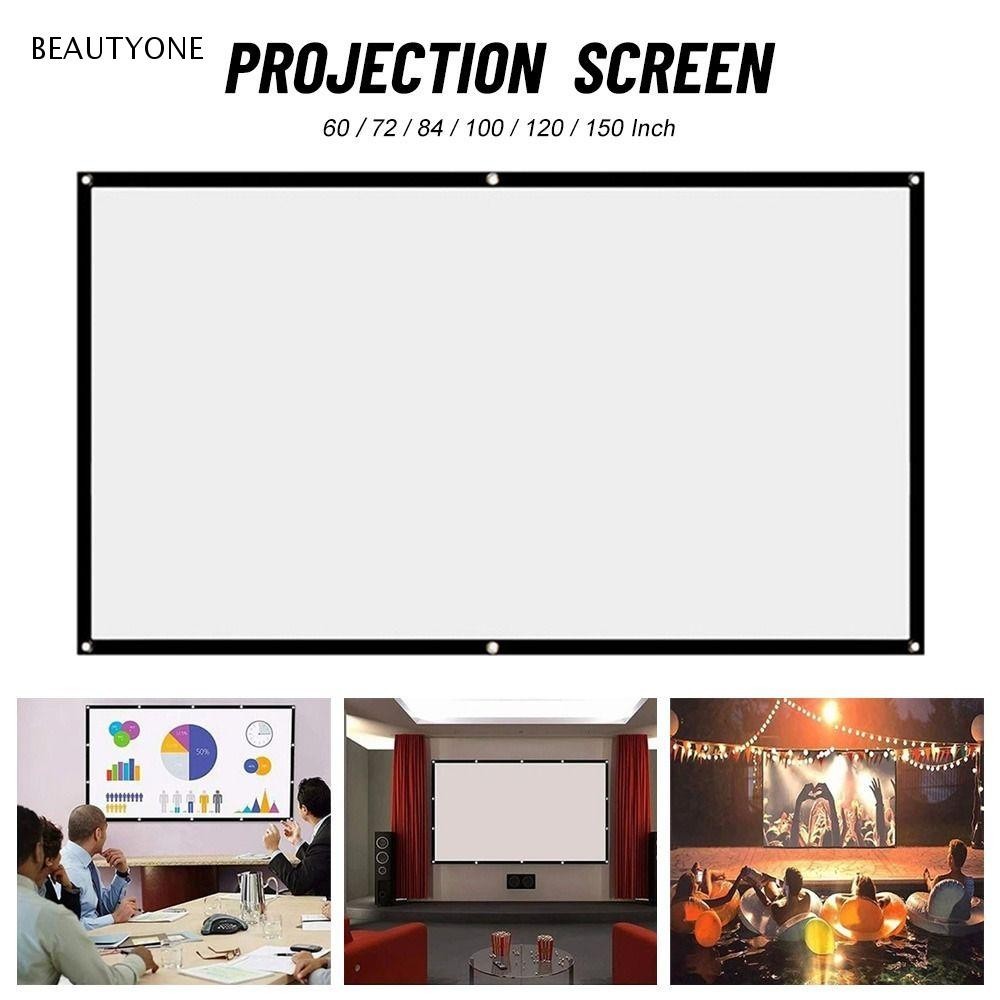 TOPBEAUTY Projector Curtains 60 72 84 100 120 150 inch Easily Install ...