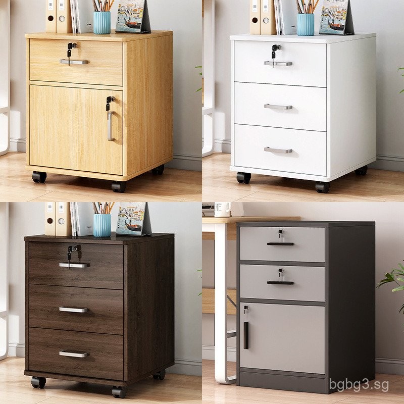 File Cabinet Office Storage Cabinet Mobile Side Cabinet with Lock ...