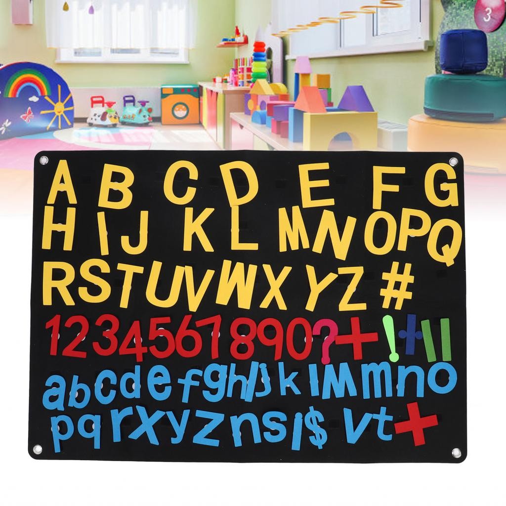 Keaostore Alphabets Letters Numbers Felt Board Math Symbols ABC ...