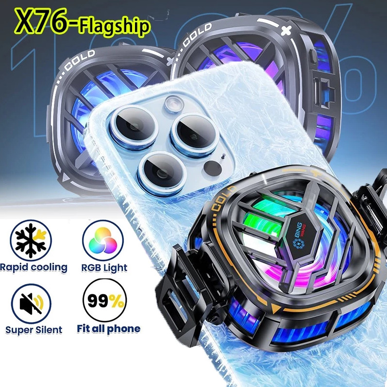 Magnetic Phone Cooler RGB Phone Radiator Cooler Digital Display Fast ...