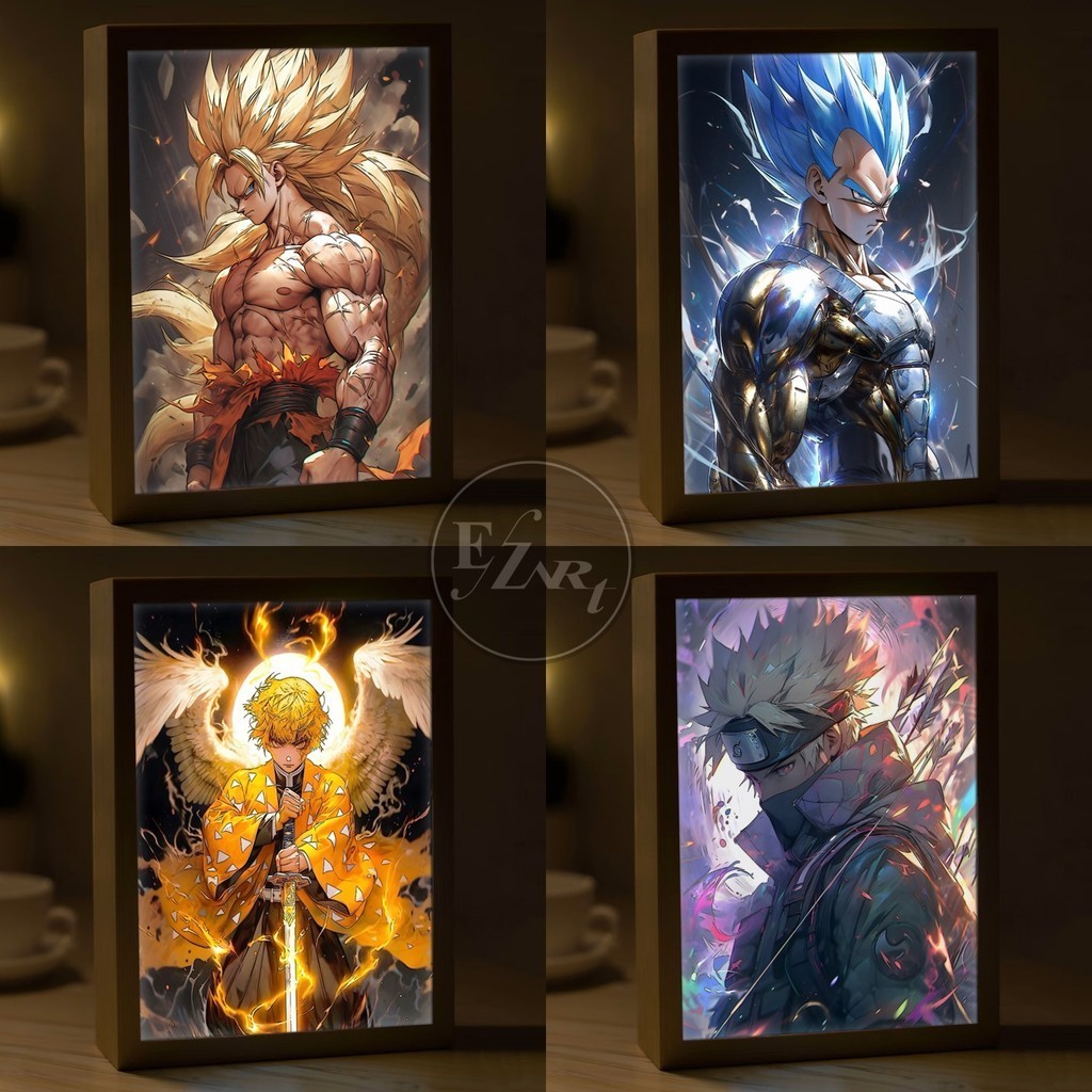 Anime Edition Mix 1 - LED Light Frame Light Painting AI Art One Piece ...