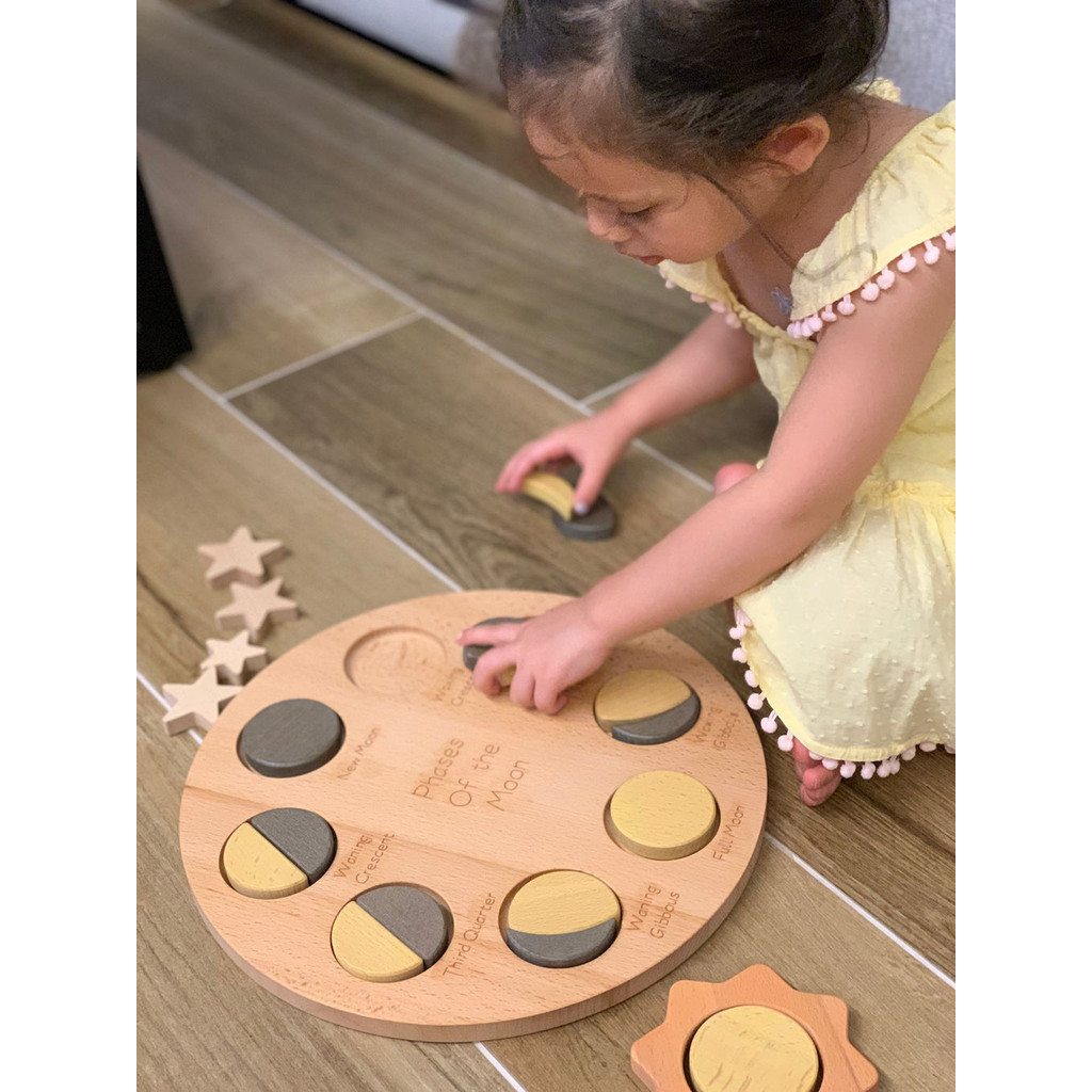 Montessori Moon Puzzle - Phases of the Moon | Shopee Singapore