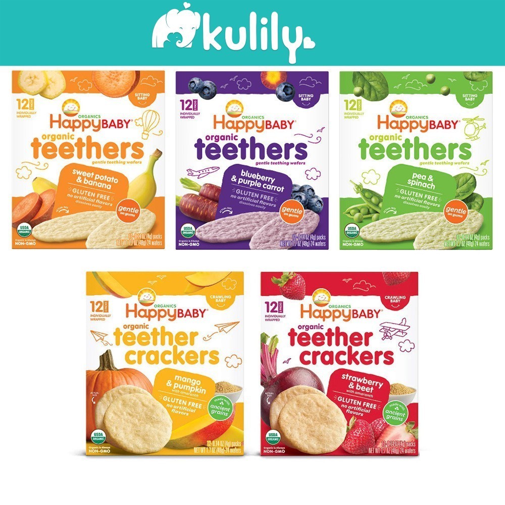 Happy Family Happy Baby Organics Teethers/Teether Crackers (12packs ...