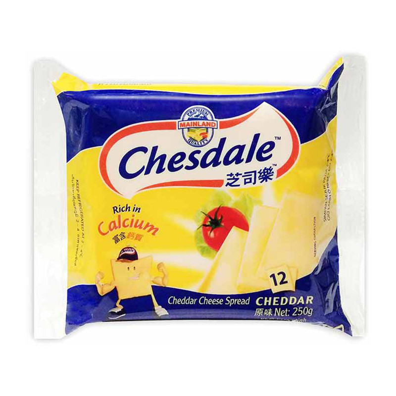 Chesdale Cheddar Cheese Slices 12s 250g | Shopee Singapore