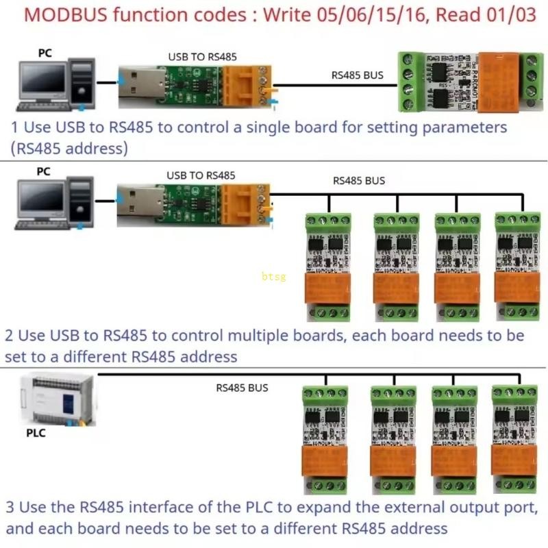 BT R4ROM01 1Channel Mini RS485 Relays Board for Remote Controls and ...