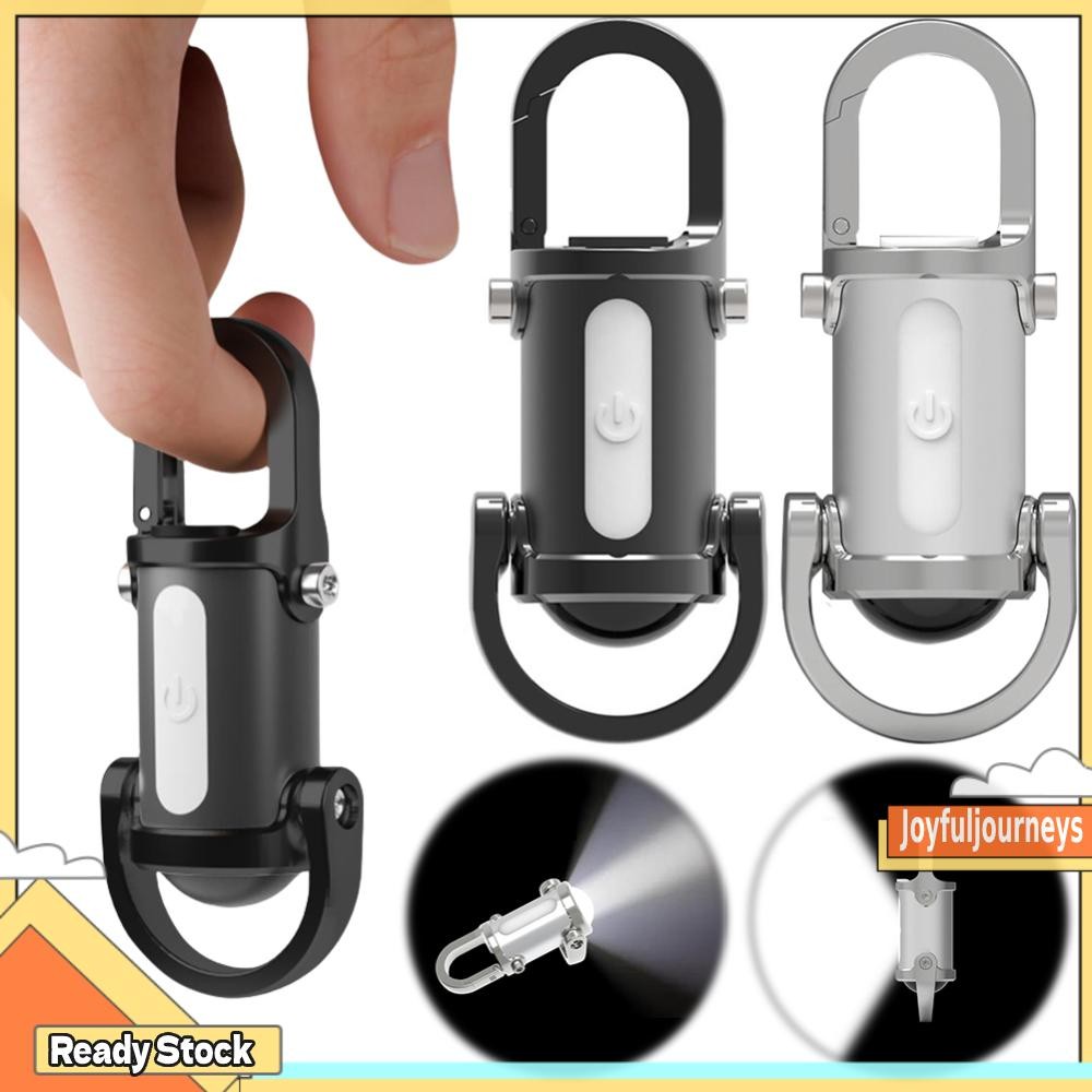 COB LED Outdoor Mini Flashlight Keychain USB Rechargeable Light for ...