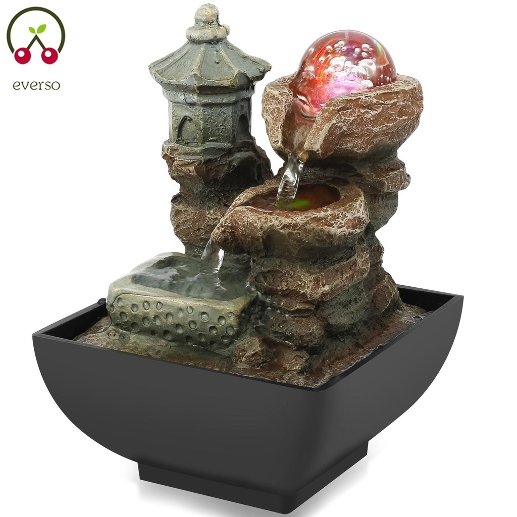 Indoor Tabletop Fountain Water Features with Illuminated Crystal Ball ...
