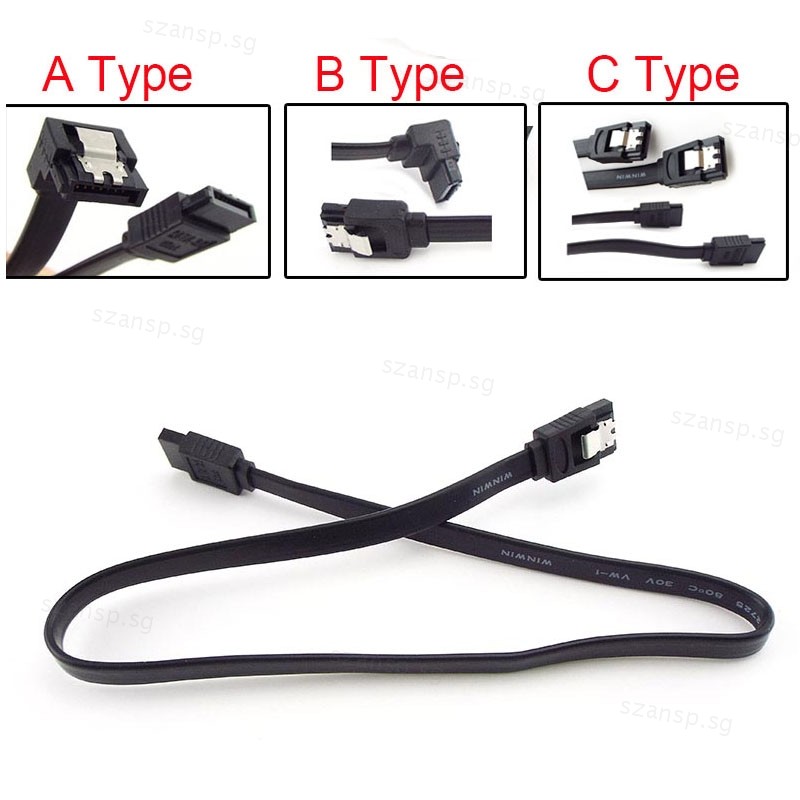 HDD High Speed 90 Degree SATA Hard Disk Cables Drive 2.0 3.0 Data 40cm ...