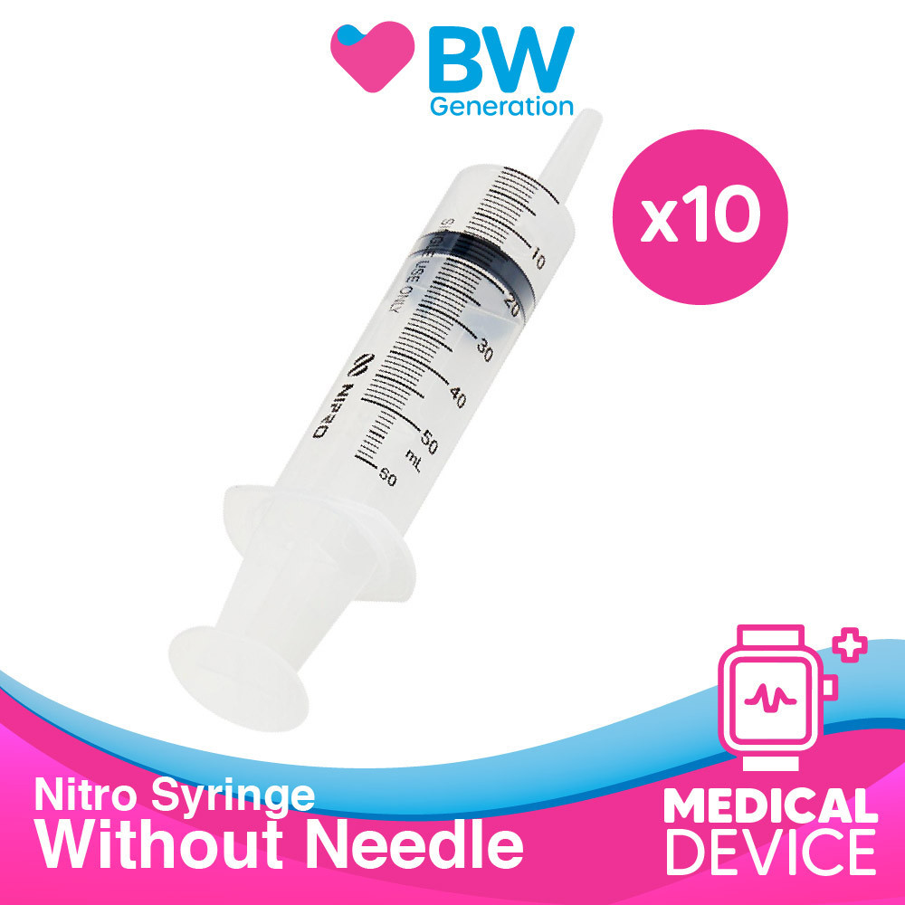 Nipro - Syringe without Needle (50ml, 10 pcs) - by BW generation | Shopee Singapore