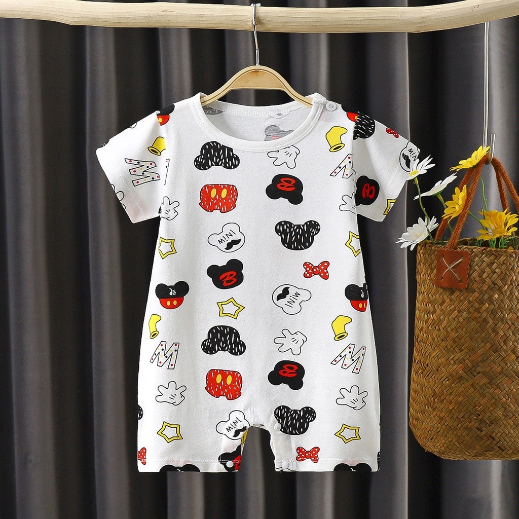 Unisex Cotton One Piece Cartoon Baby Rompers | Baju Romper Bayi ...
