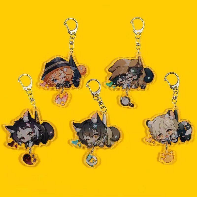 5 Styles Anime Bungou Stray Dogs Keychain Dazai Osamu Nakajima Atsushi ...