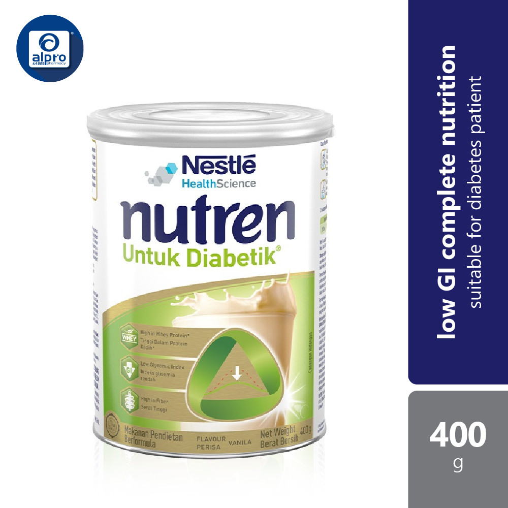 Nestle Nutren Glucobalance 400g | Low GI Nutrition for Diabetic Patient ...
