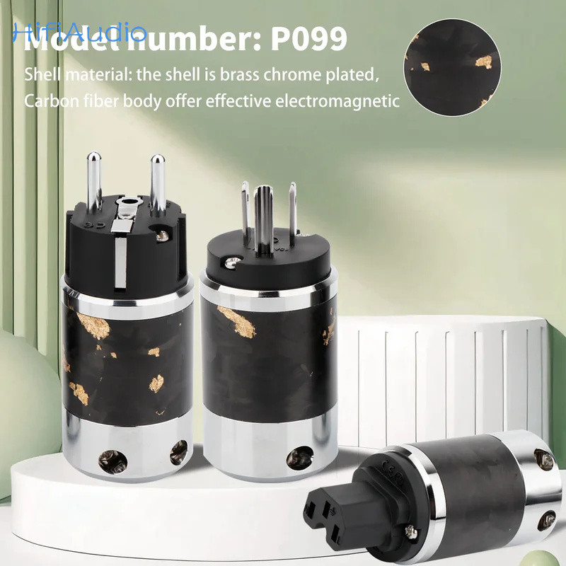 HifiAudio High-End P099 Forged Carbon Fiber Rhodium Plated IEC Power ...