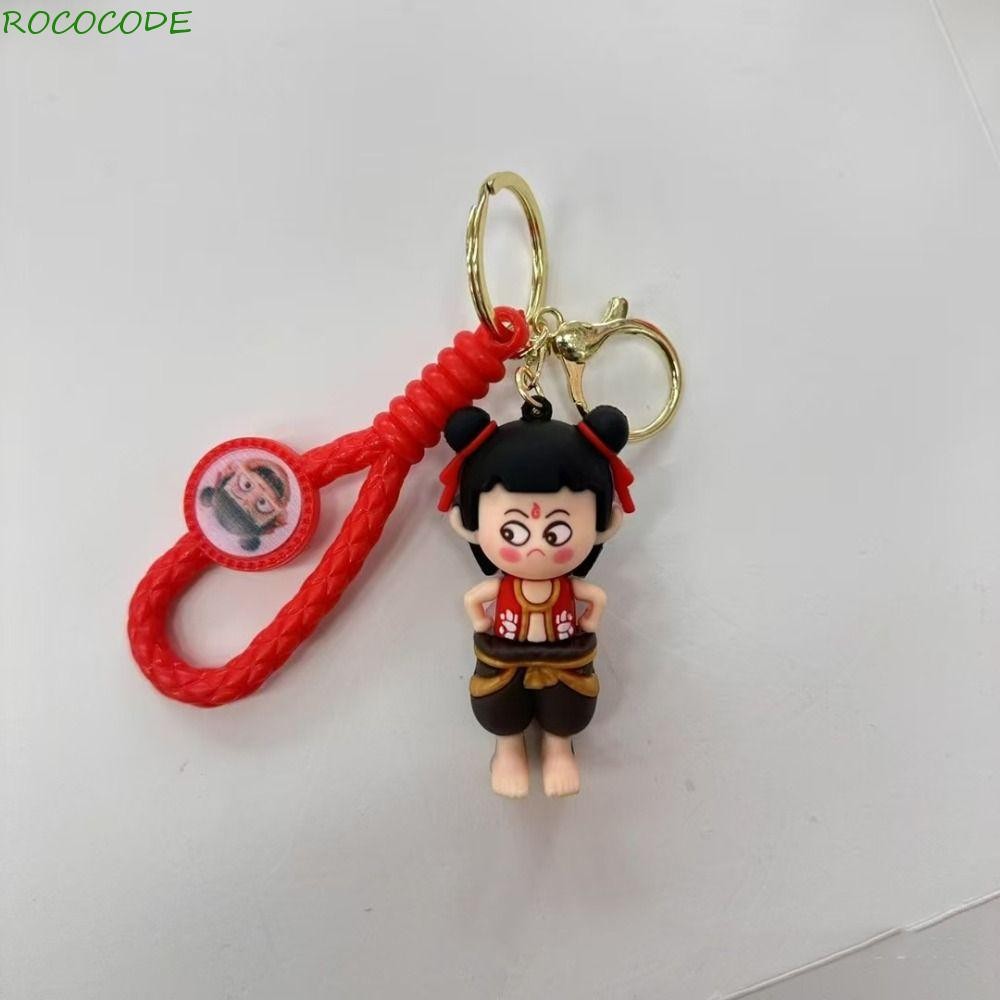 ROCOCODE Nezha 2 Doll Keychain, Rubber Chinese Traditional Mythology ...