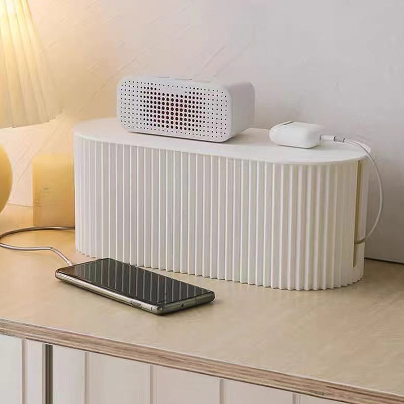 Power strip Cable Storage Organizer Outlet Wire Storage Box Table Cable ...