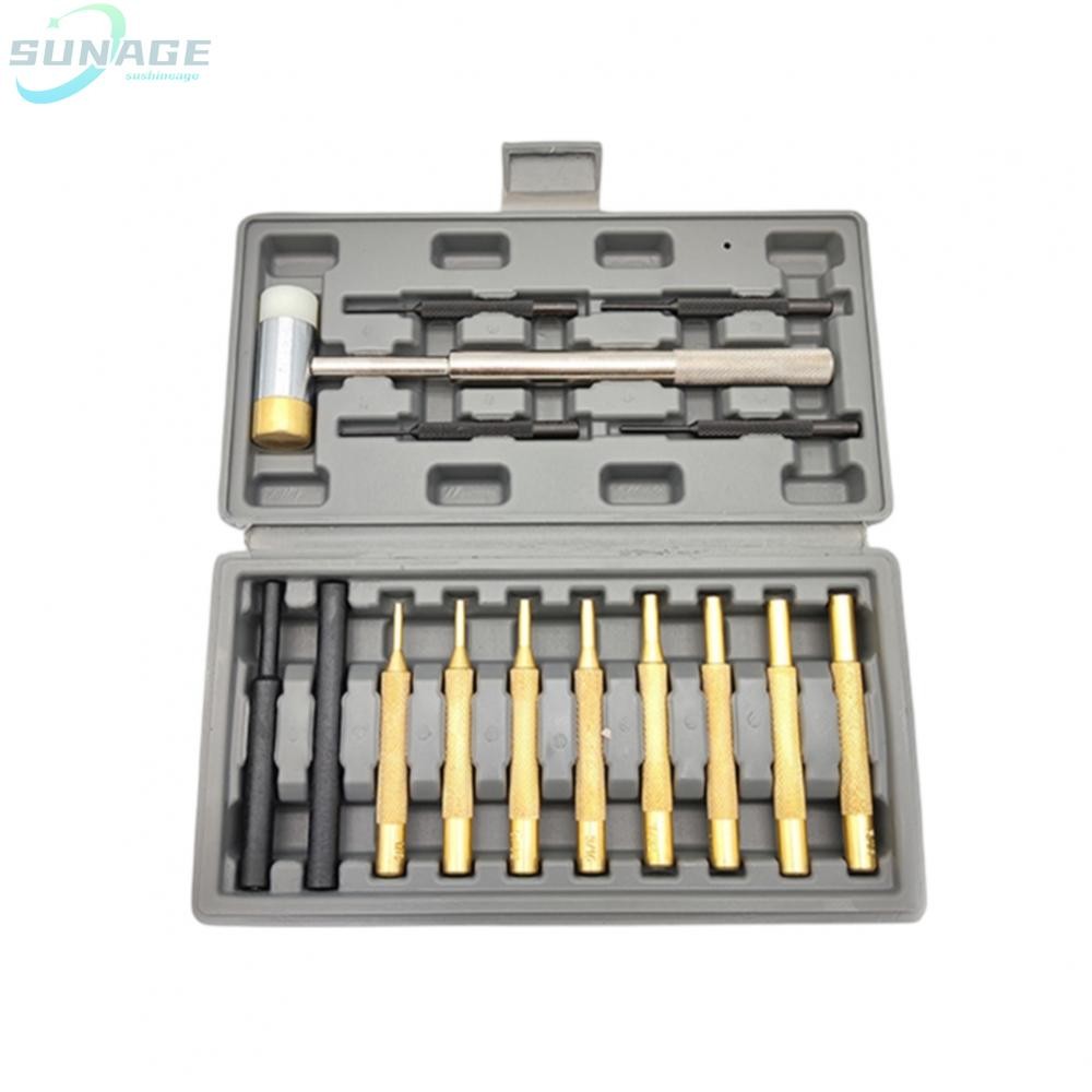 Precision Engineering 15 Piece Roll Pin Punch Set Complete with Hammer ...