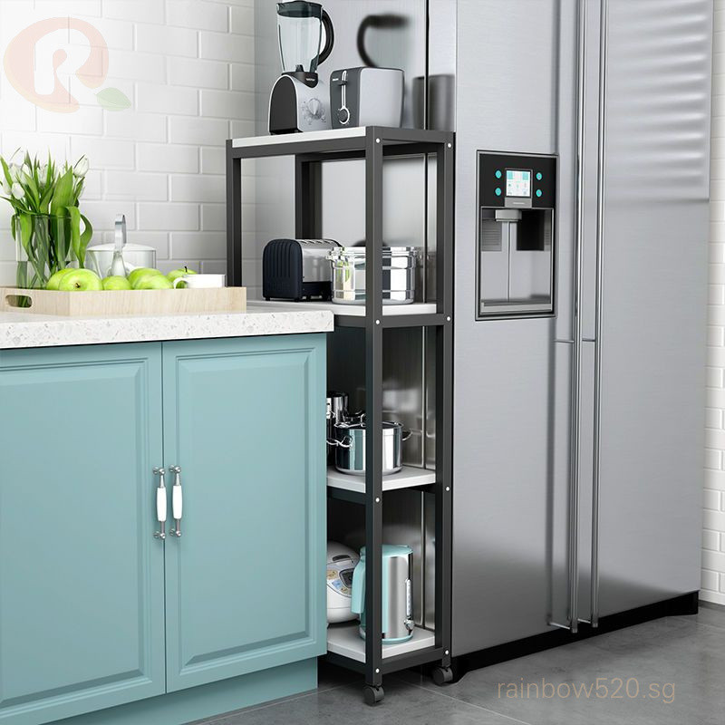 New Kitchen Gap Storage Shelf Bathroom Gap Floor Narrow 20cm Multi ...