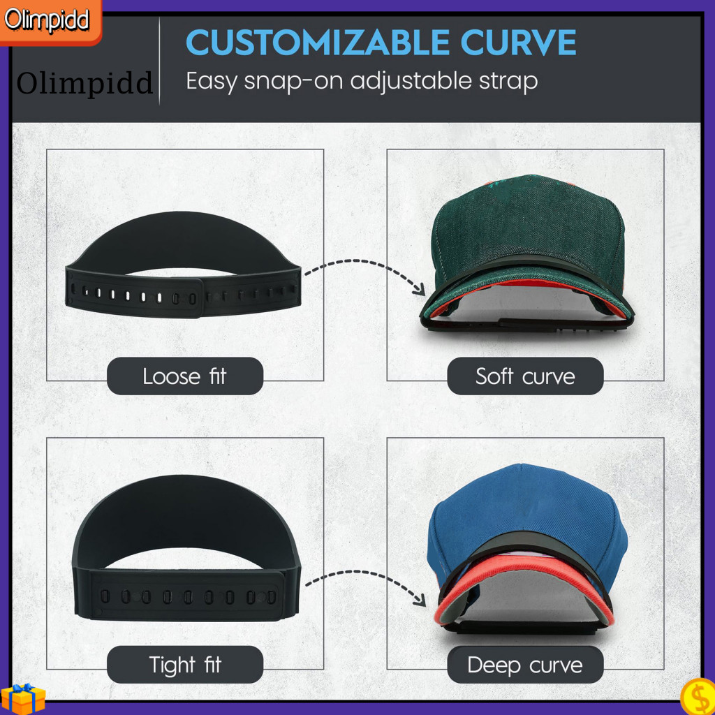 olimpidd| Baseball Cap Brim Shaper Brim Shaping Curver Tool Easy Snap ...