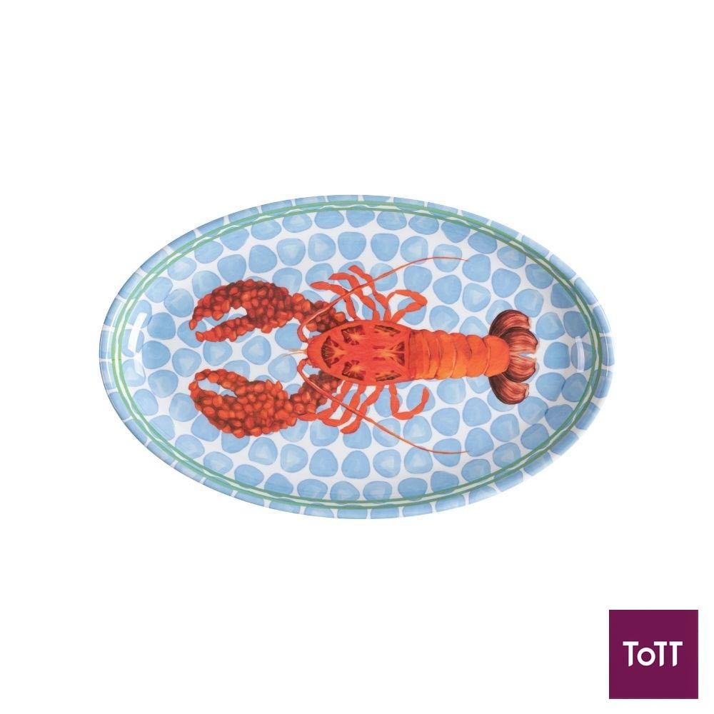Zicco Melamine Oval Plate L30.5xW19.4xH3cm, Lobster Pattern, Fruit Art ...
