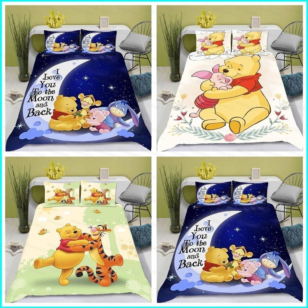 star3 cute cartoon Pooh Bear Winnie the Pooh 3in1 Bedding Set Bed Sheet ...