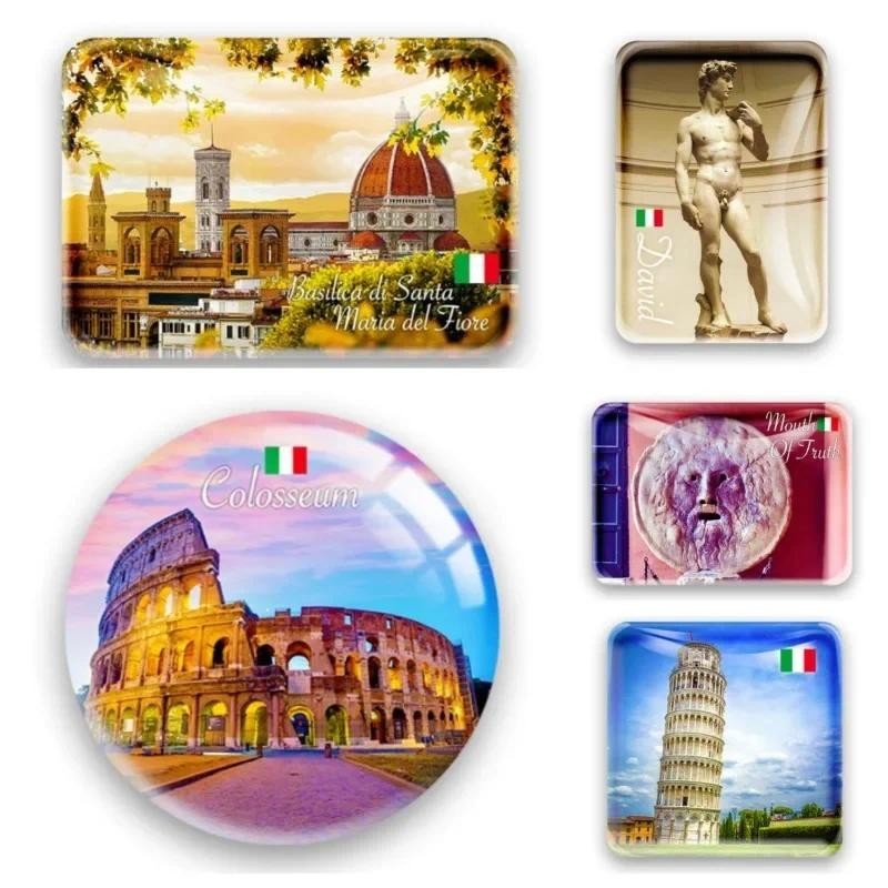 Italy Travelling Souvenirs Artificial Crystal Glass Fridge Magnets Pisa ...