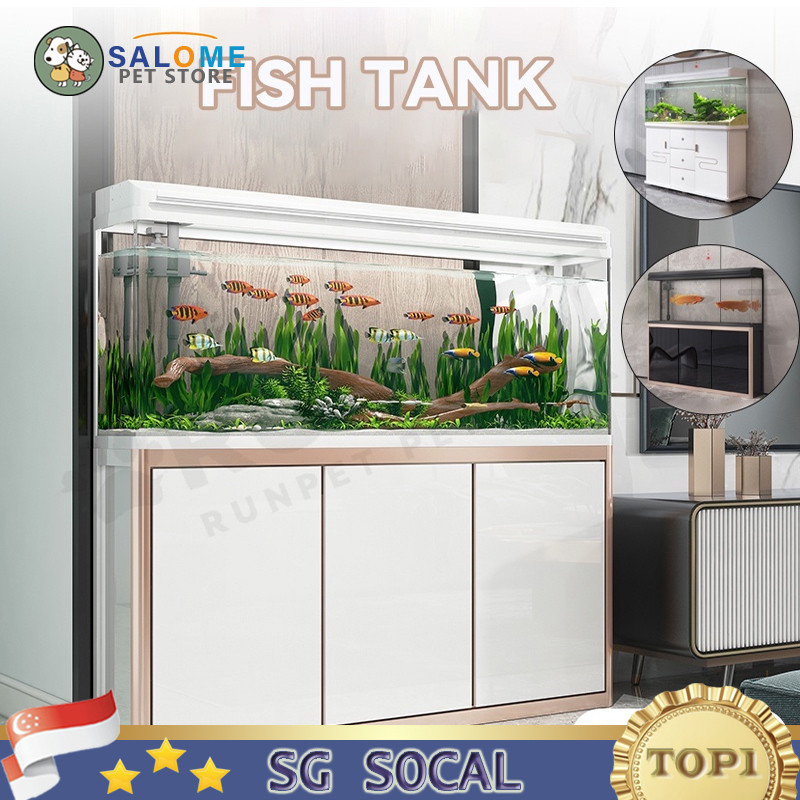 Salome Fish Tank Self Cleaning With Cabinet / Aquarium Light 60/80/100 ...