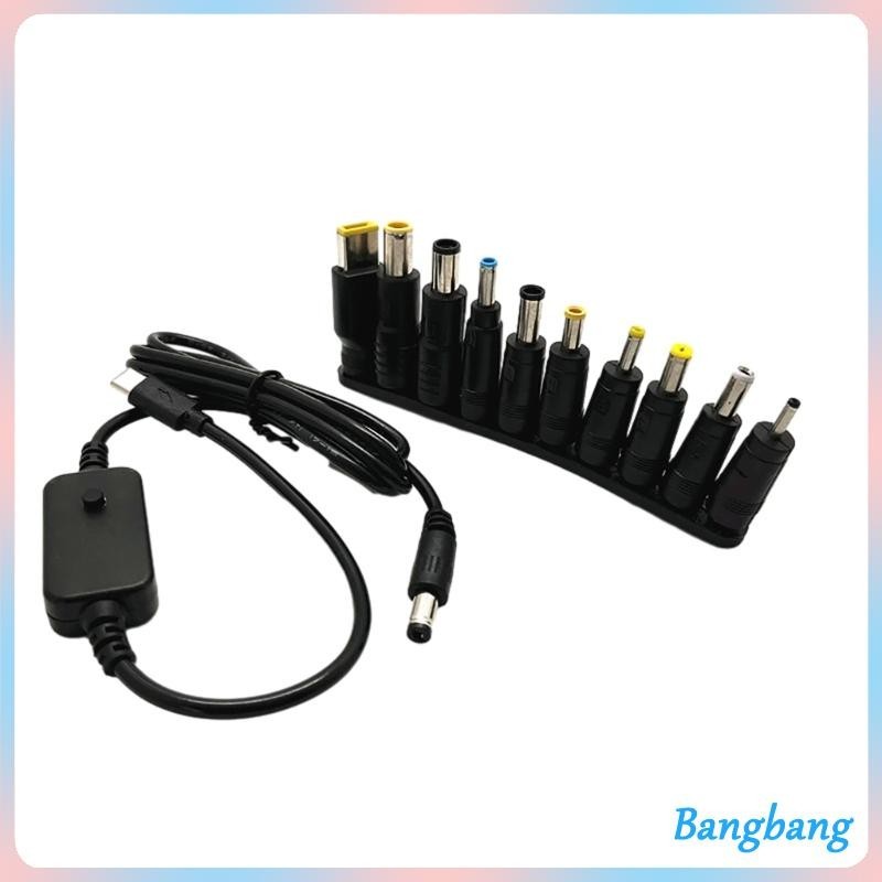 Bang Adjustable Voltage USB C toDC Power Cord with 10 Conversion Heads ...